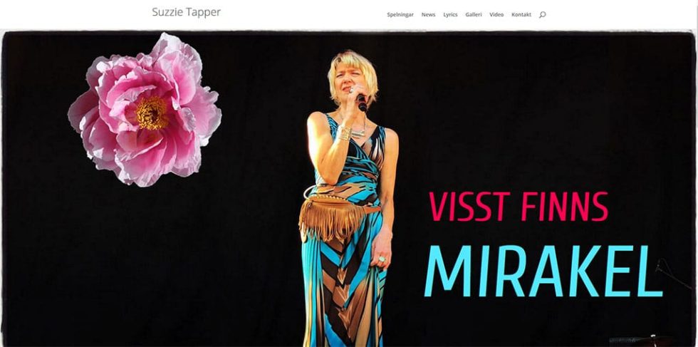 Website Suzzie Tapper - sisonke webdesign